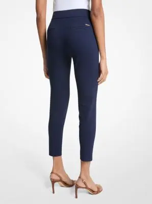 Michael Kors Viscose Blend Zip Pants - Blue
