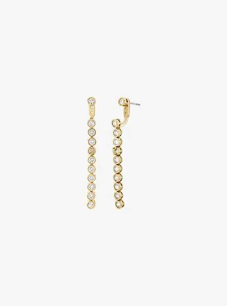 Michael Kors Cubic Zirconia Drop Earrings - Gold