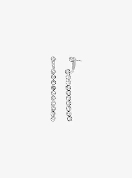 Michael Kors Cubic Zirconia Drop Earrings - Silver
