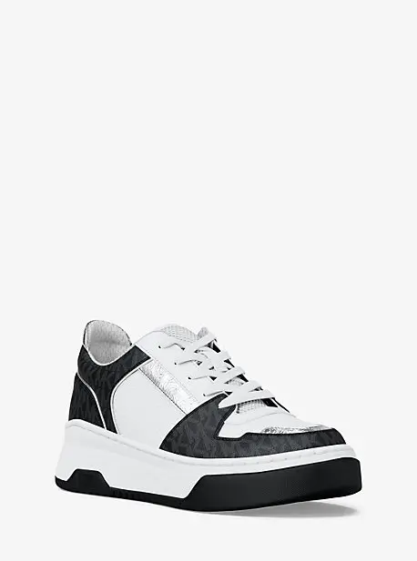 Michael Kors Lexi Mixed-media Sneakers - Black