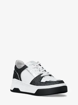 Michael Kors Lexi Mixed-media Sneakers - Black