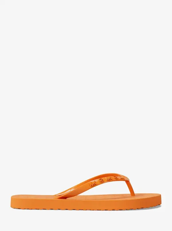 Michael Kors Signature Logo Flip Flops - Orange