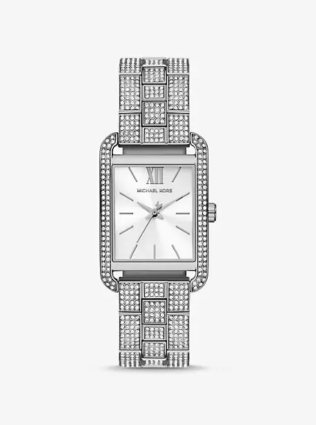 Michael Kors Monroe Pavé Watch - Silver