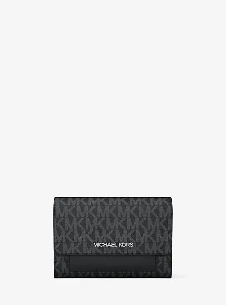 Michael Kors Jet Set Medium Signature Logo 2-in-1 Wallet - Black