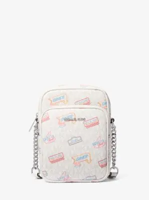 Michael Kors Printed Logo Crossbody Bag - White