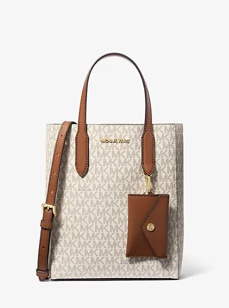 Michael Kors Small Signature Logo Convertible Tote Bag With Card