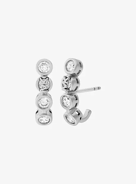 Michael Kors Cubic Zirconia Climber Earrings - Silver