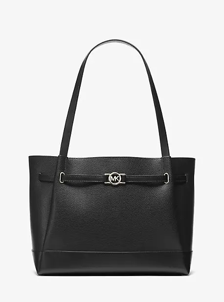 Michael Kors Reed Large Pebbled Leather Tote Bag - Black