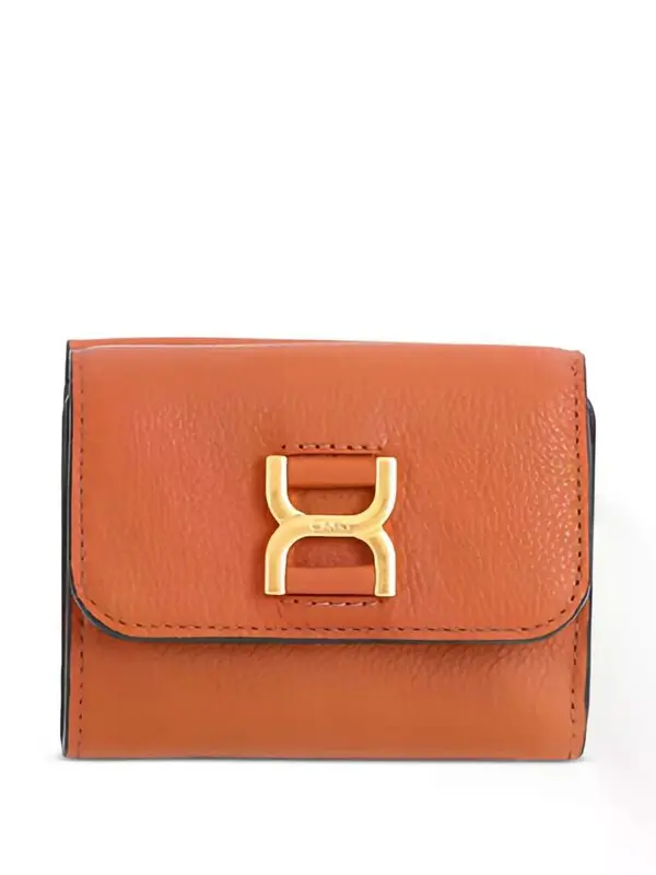 Chloé Trifold Leather Wallet - Brown