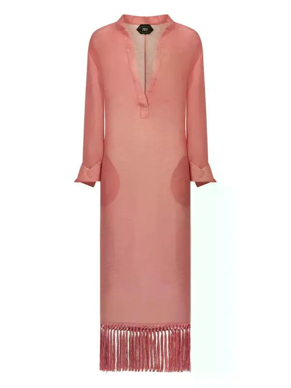 TALLER MARMO Bahamas Fringe-hem Maxi Dress - Pink