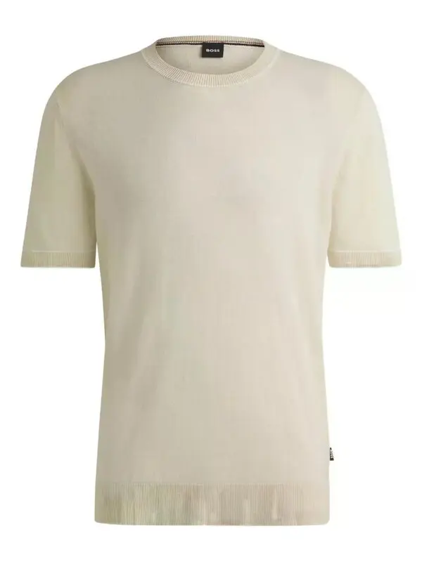 BOSS Short-sleeve Crew-neck T-shirt - Neutrals