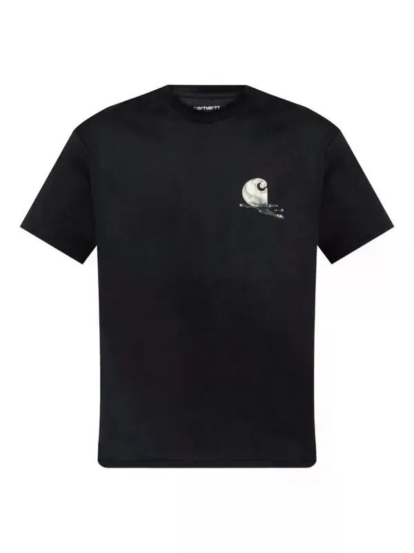 Carhartt Work In Progress S/s Jake Garcia Martini-print Organic Cotton T-shirt - Black