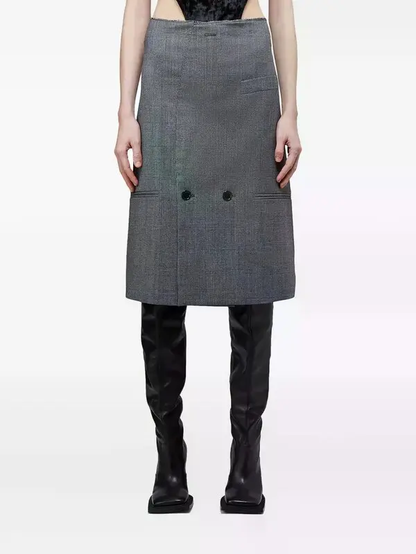 Vetements Double-breasted A-line Skirt