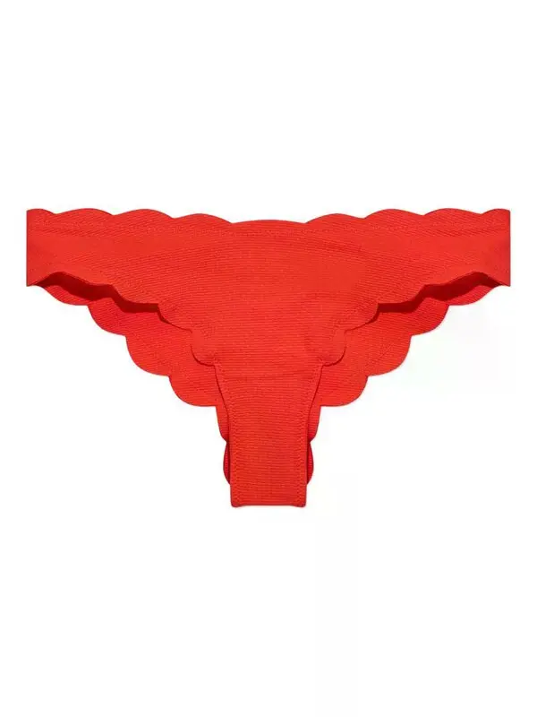 Marysia Scalloped Bikini Bottom - Red