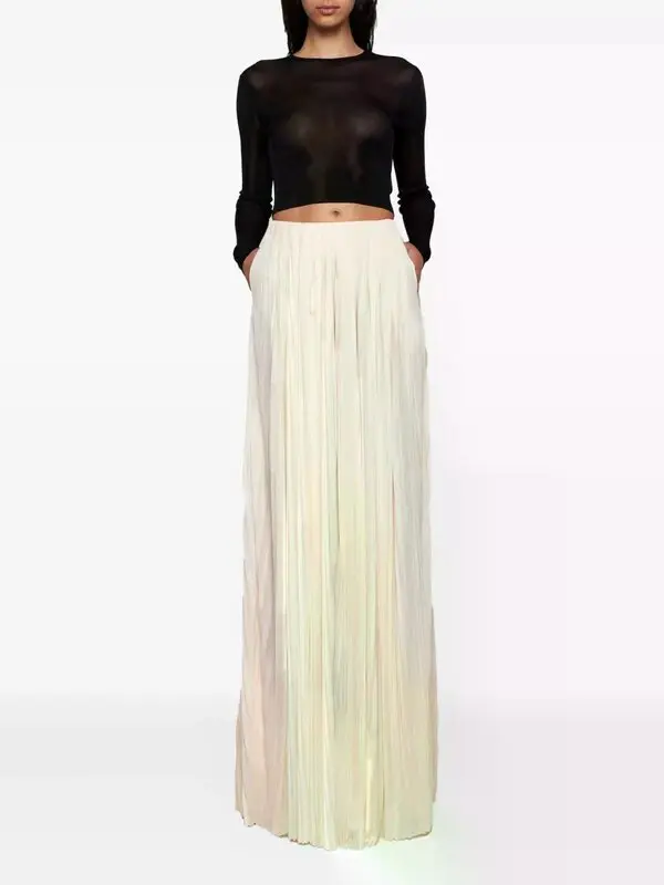 Saint Laurent Pleated Maxi Skirt