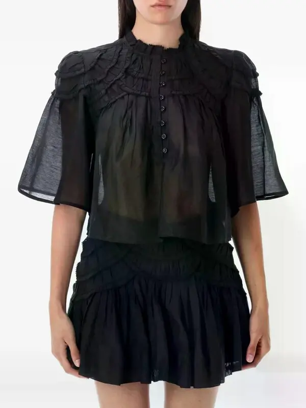 MARANT ETOILE Carmen Ruffled-frill Blouse