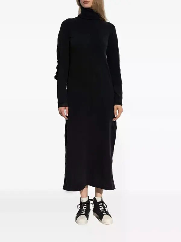 Y3 Turtleneck Mesh-insert Dress