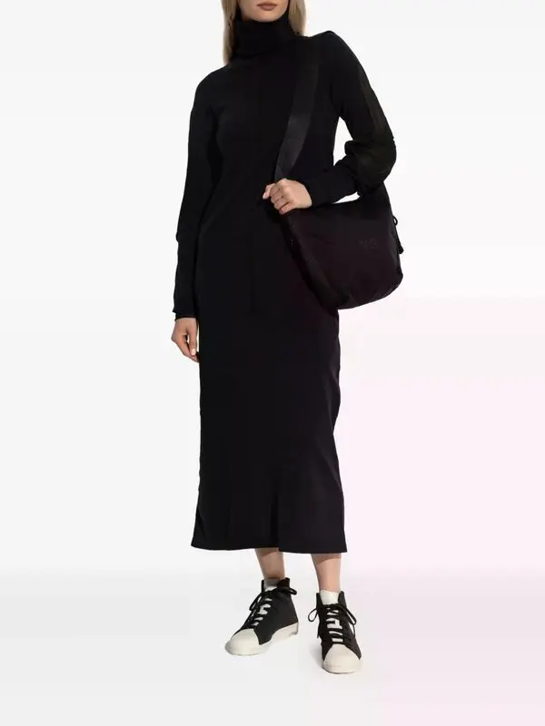 Y3 Turtleneck Mesh-insert Dress
