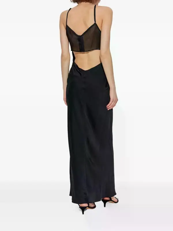IRO PARIS Lace-insert Midi Slip Dress