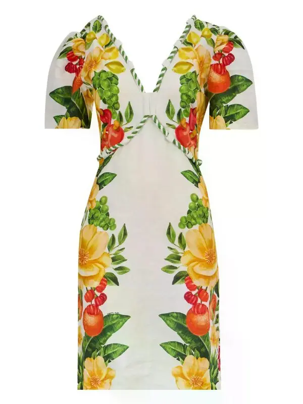 Farm Rio Floral-print Maxi Dress - White