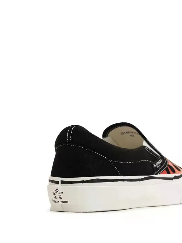 KAMIYA Cornell Flame-pattern Slip-on Sneakers