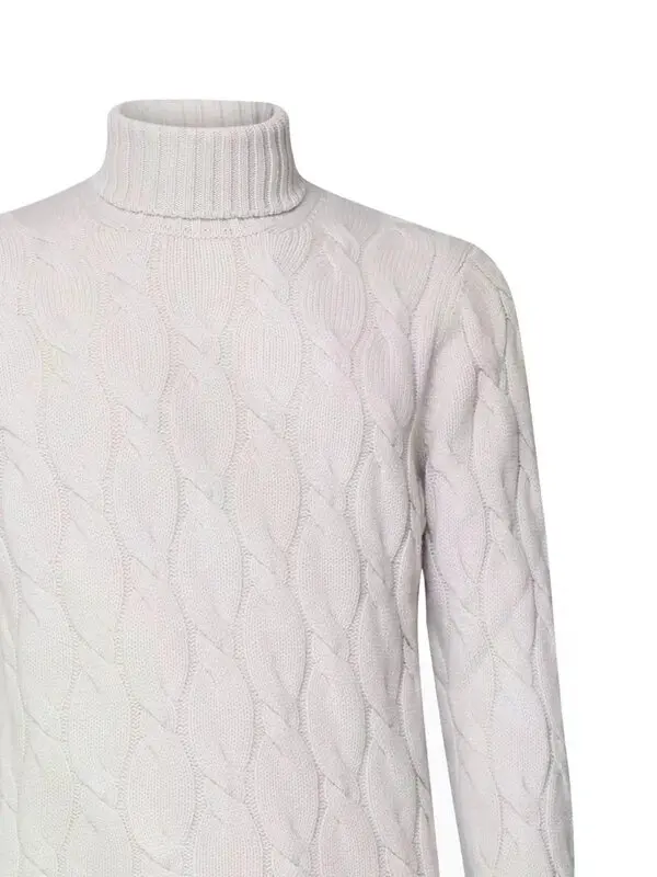 GIULIANO GALIANO Cable-knit Turtleneck Sweater