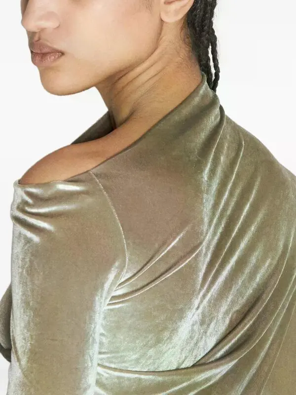 Helmut Lang Draped Velvet Top