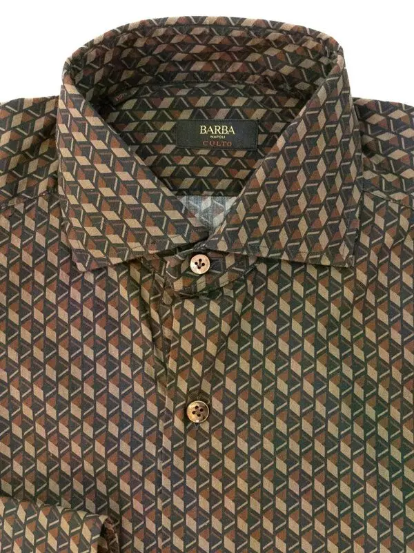 BARBA NAPOLI Geometric-print Shirt
