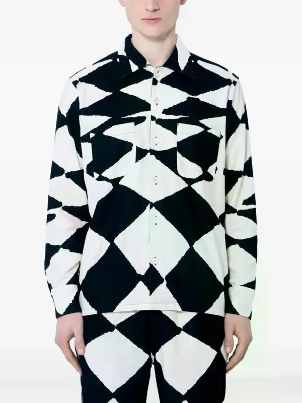 NÒMARYTHM TEXTILE Diamond-pattern Shirt