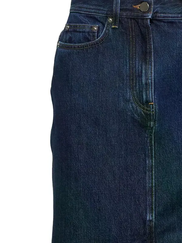 LOULOU Rona Denim Maxi Skirt