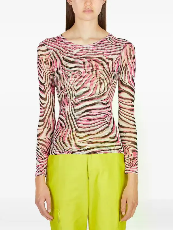 Collina Strada Zebra-print Top