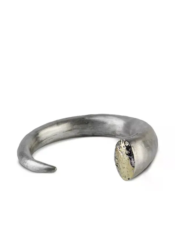 PARTS OF FOUR 18k Yellow Gold And Sterling Horn Bracelet - Silver