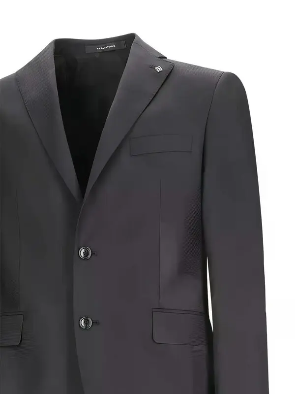 Tagliatore Wool-blend Single-breasted Suit - Black