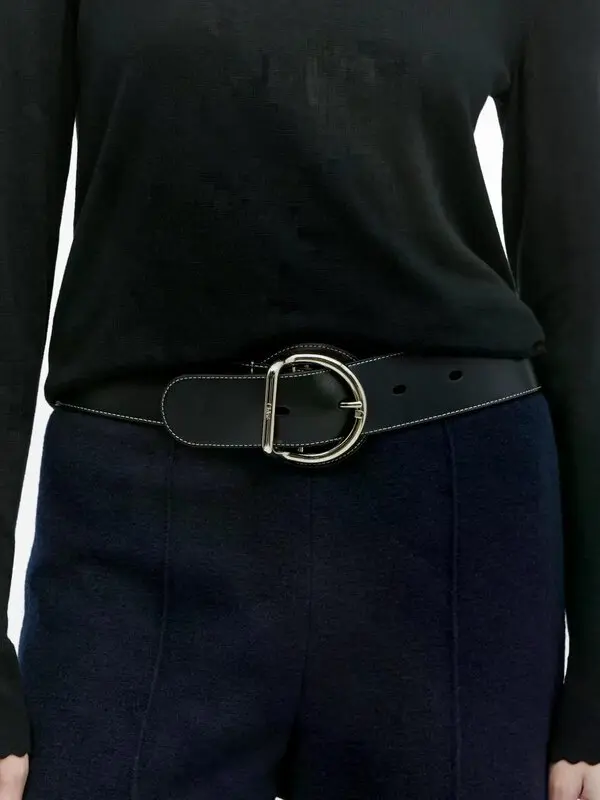 Chloé Circular-buckle Leather Belt