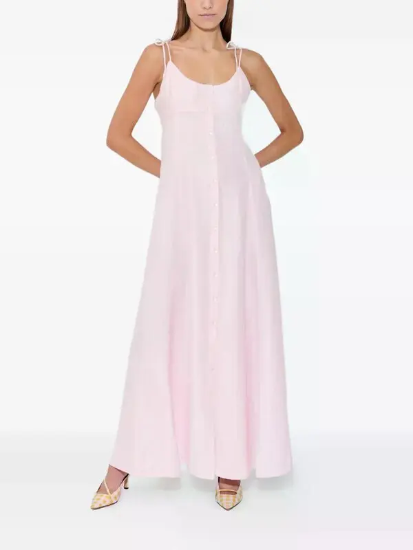 Rosie Assoulin Button-fastening Maxi Dress - Pink