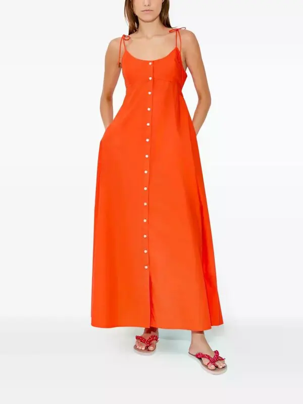 Rosie Assoulin Button-front Tie-strap Maxi Dress