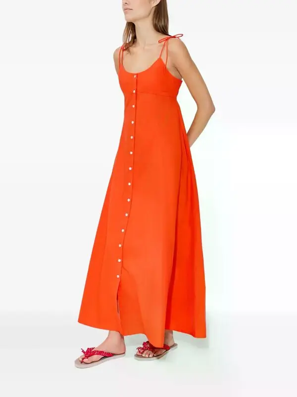 Rosie Assoulin Button-front Tie-strap Maxi Dress