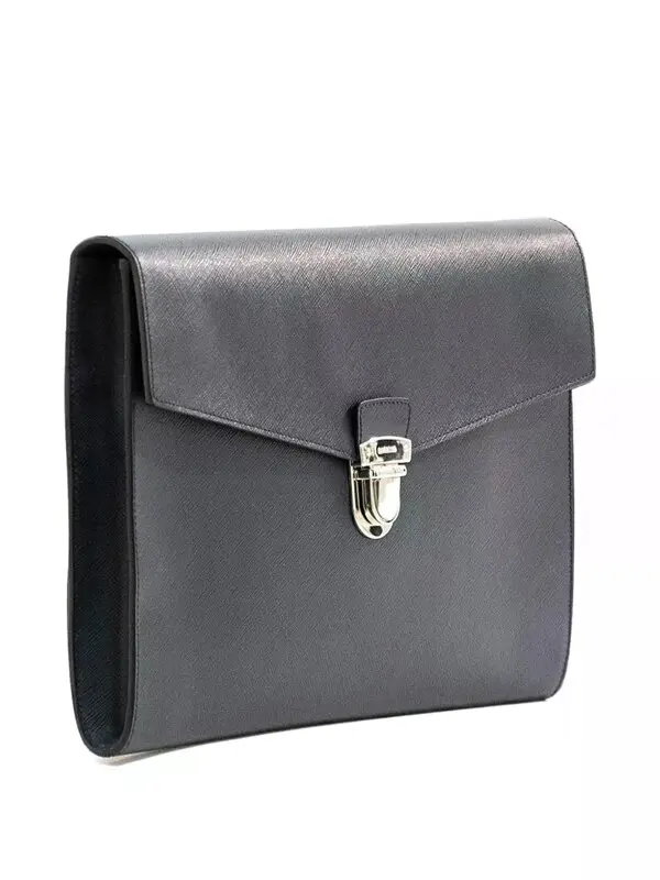 Prada Saffiano Leather Envelope Clutch