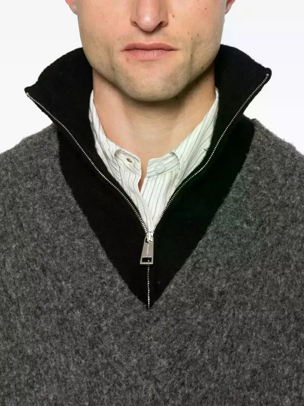 Nanushka Zip-up Sweater - Grey
