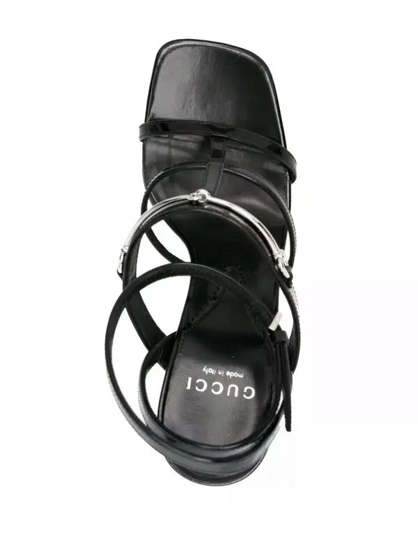 Gucci Horsebit 105mm Strappy Leather Sandals