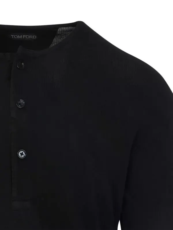 TOM FORD Button-placket Long-sleeve T-shirt