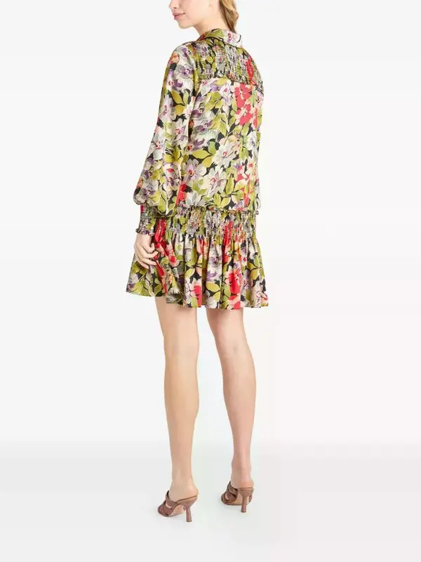 Cinq À Sept Damia Floral Smocked Mini Dress