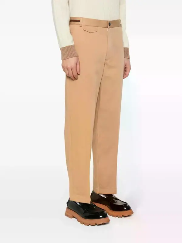 Gucci Web-detail Cotton Trousers