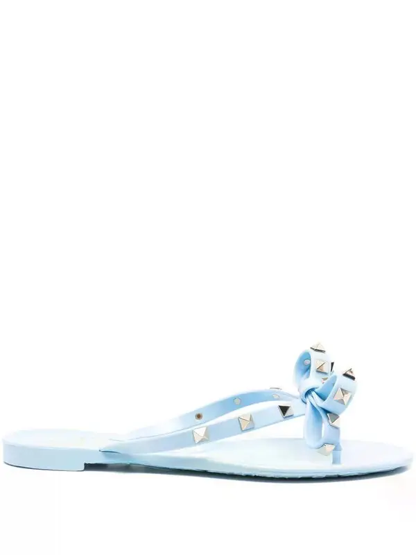 Valentino Garavani Rockstud Bow-detail Flip-flops