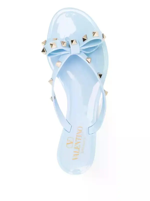 Valentino Garavani Rockstud Bow-detail Flip-flops