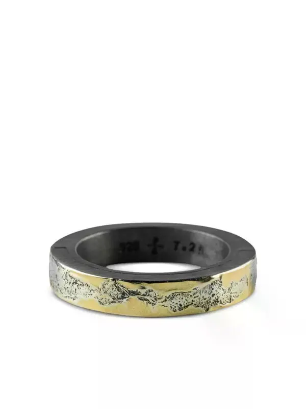 PARTS OF FOUR 18k Yellow Gold Sistema Ring - Silver