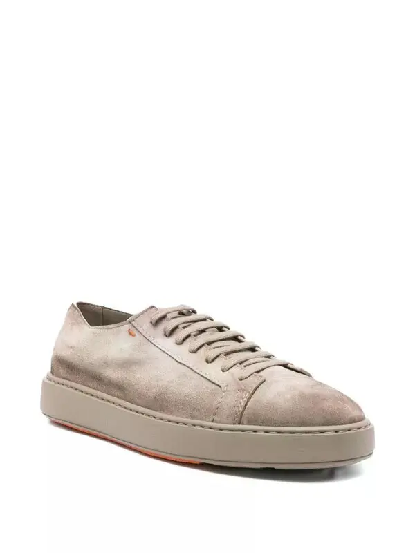 Santoni Suede Low Top Sneakers