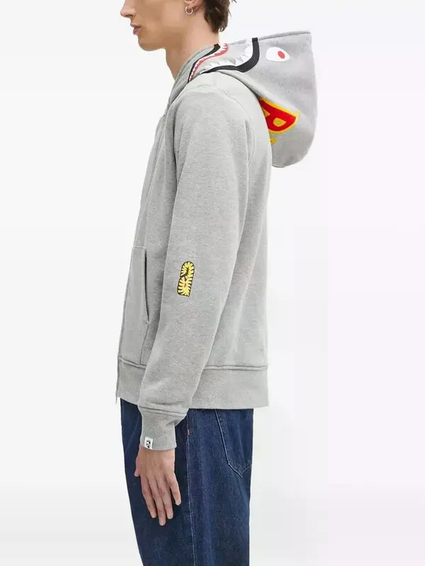 A BATHING APE Shark-hooded Zip-up Sweatshirt