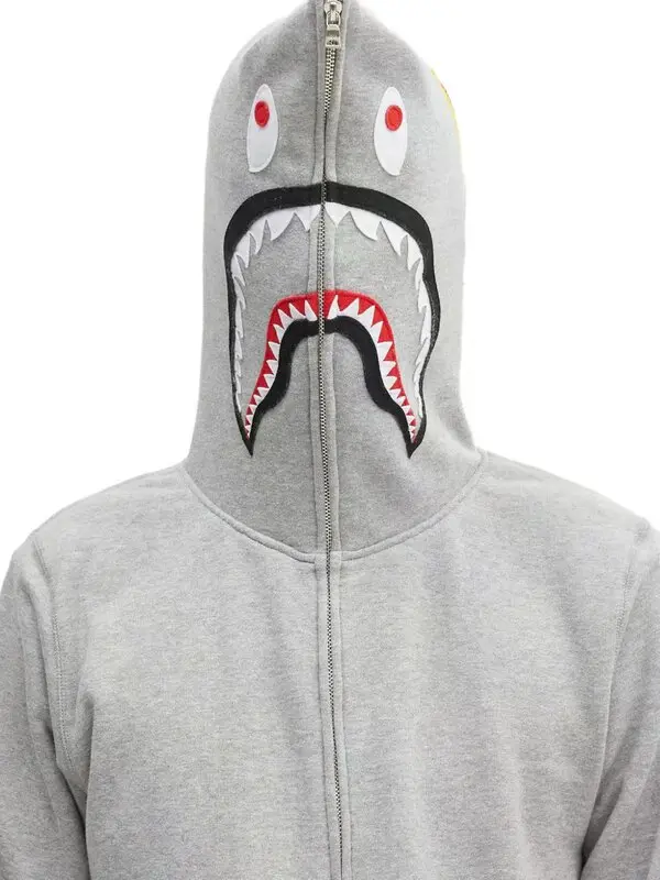 A BATHING APE Shark-hooded Zip-up Sweatshirt