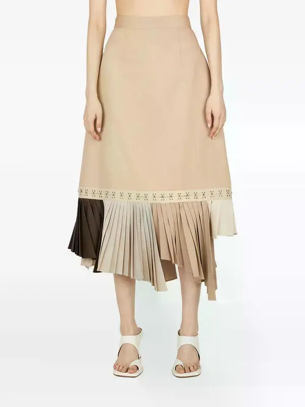 Rokh Pleated Embellished Skirt